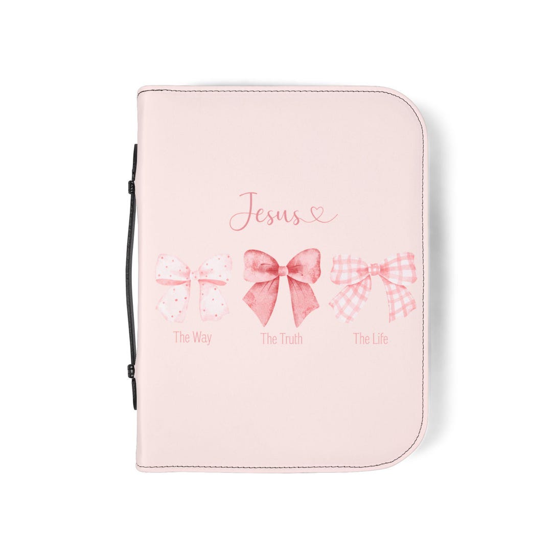 Bible Cover Inspirational Bible Case Pink Bow Bible Cover Bible Carry ...