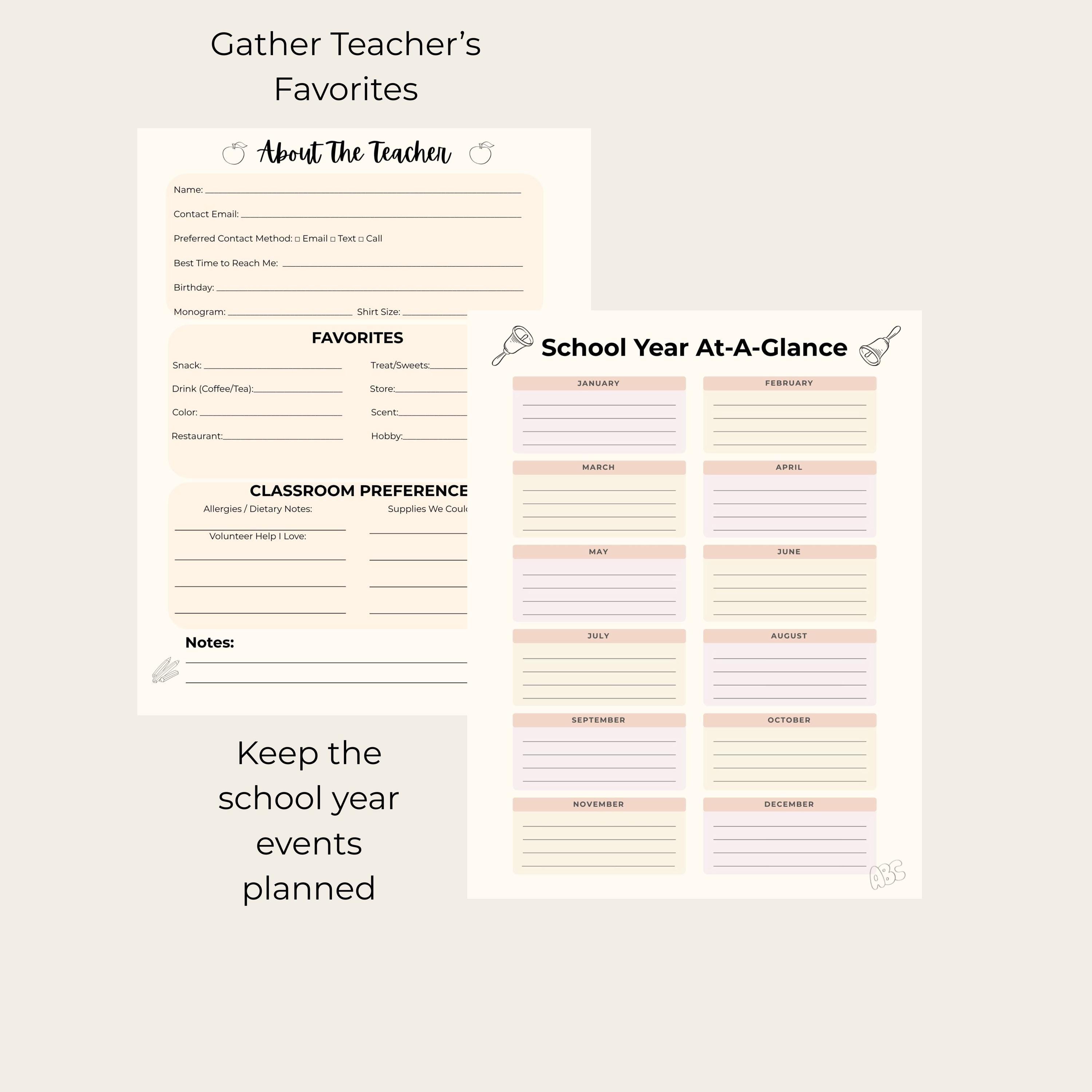 Comprehensive Room Parent Organizer: School Year Planner, Calendar ...
