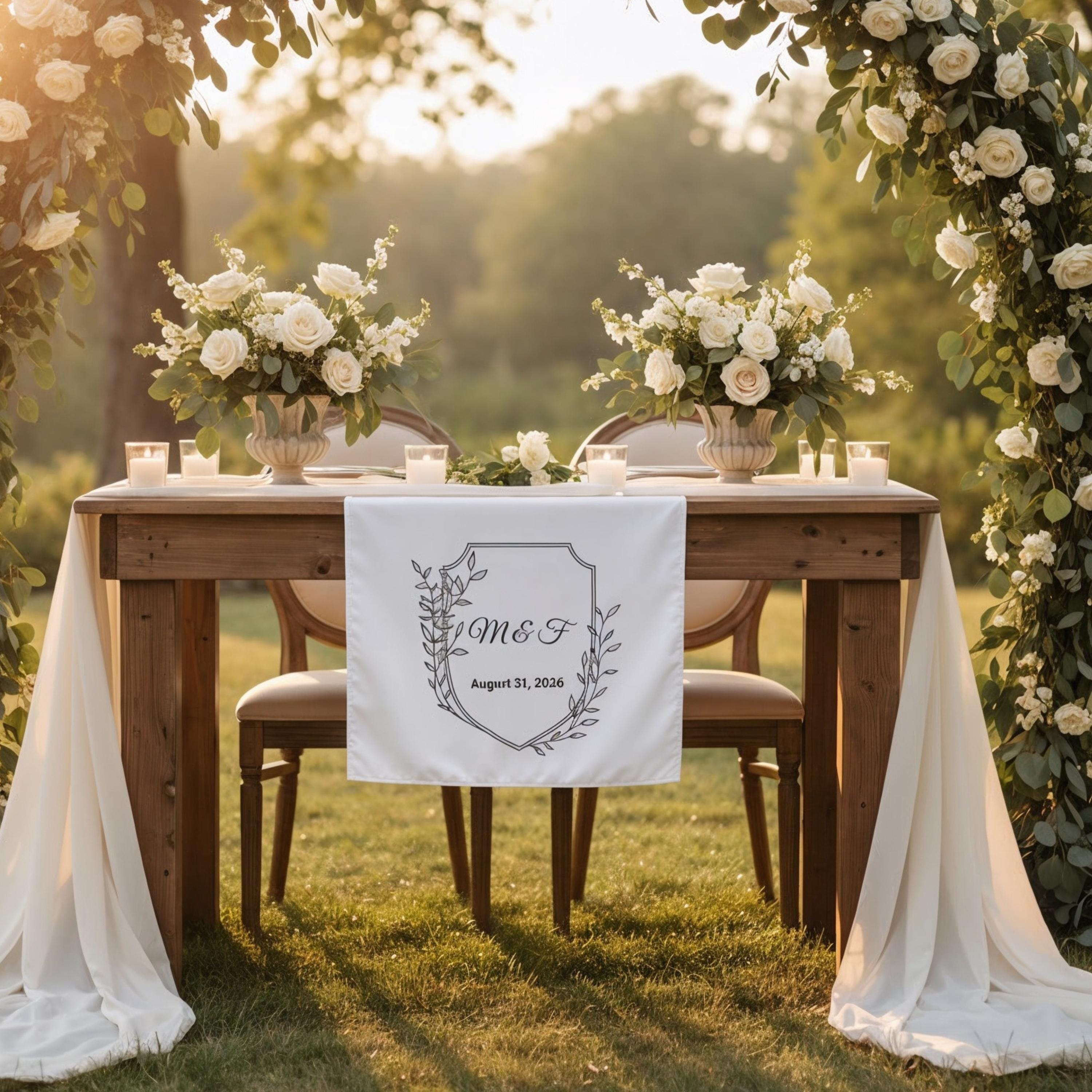 Personalized Wedding Table Runner | Sweetheart Table Decor | Mr and Mrs ...