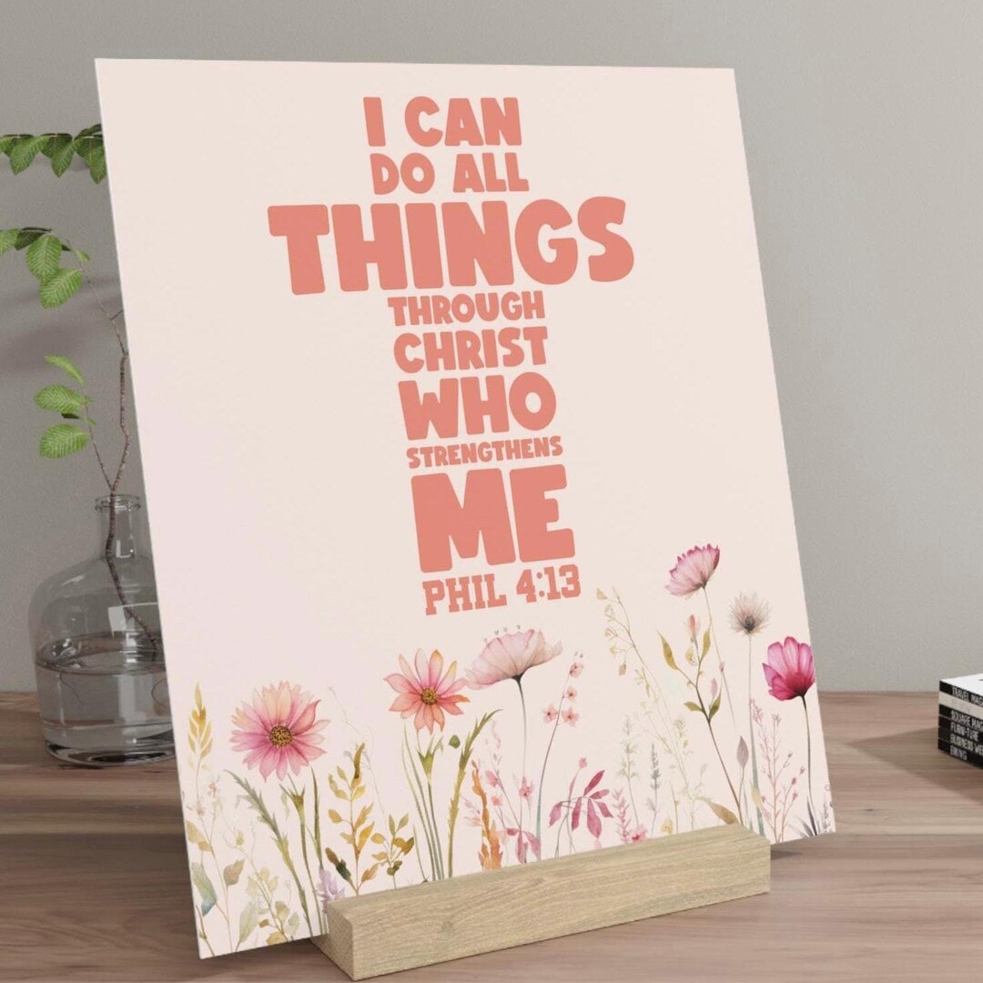 Inspirational Religious Desk Art, Inspirational Home Decor, Bible Verse ...