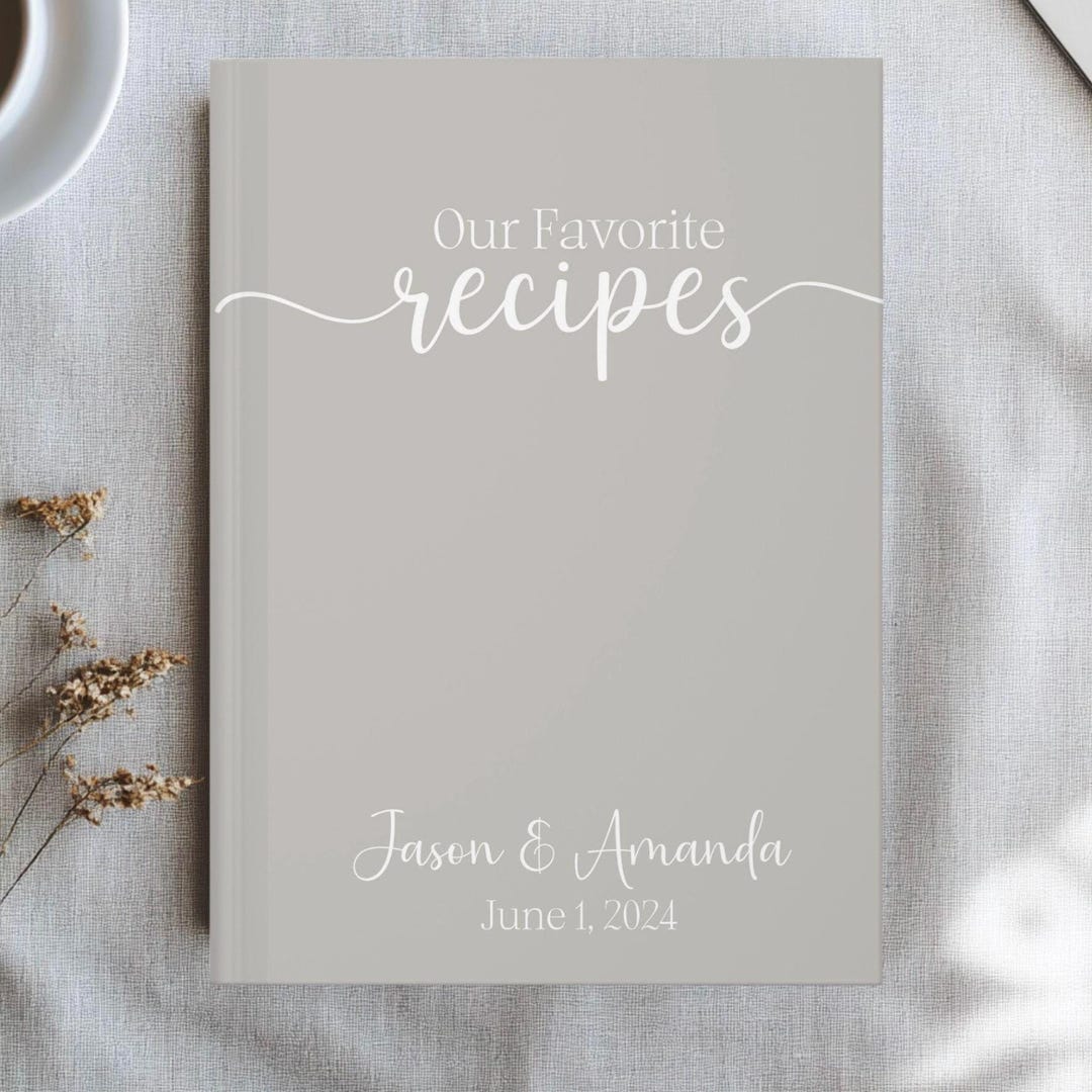 Personalized Recipe Journal for Newlyweds, Custom Cookbook for Family ...