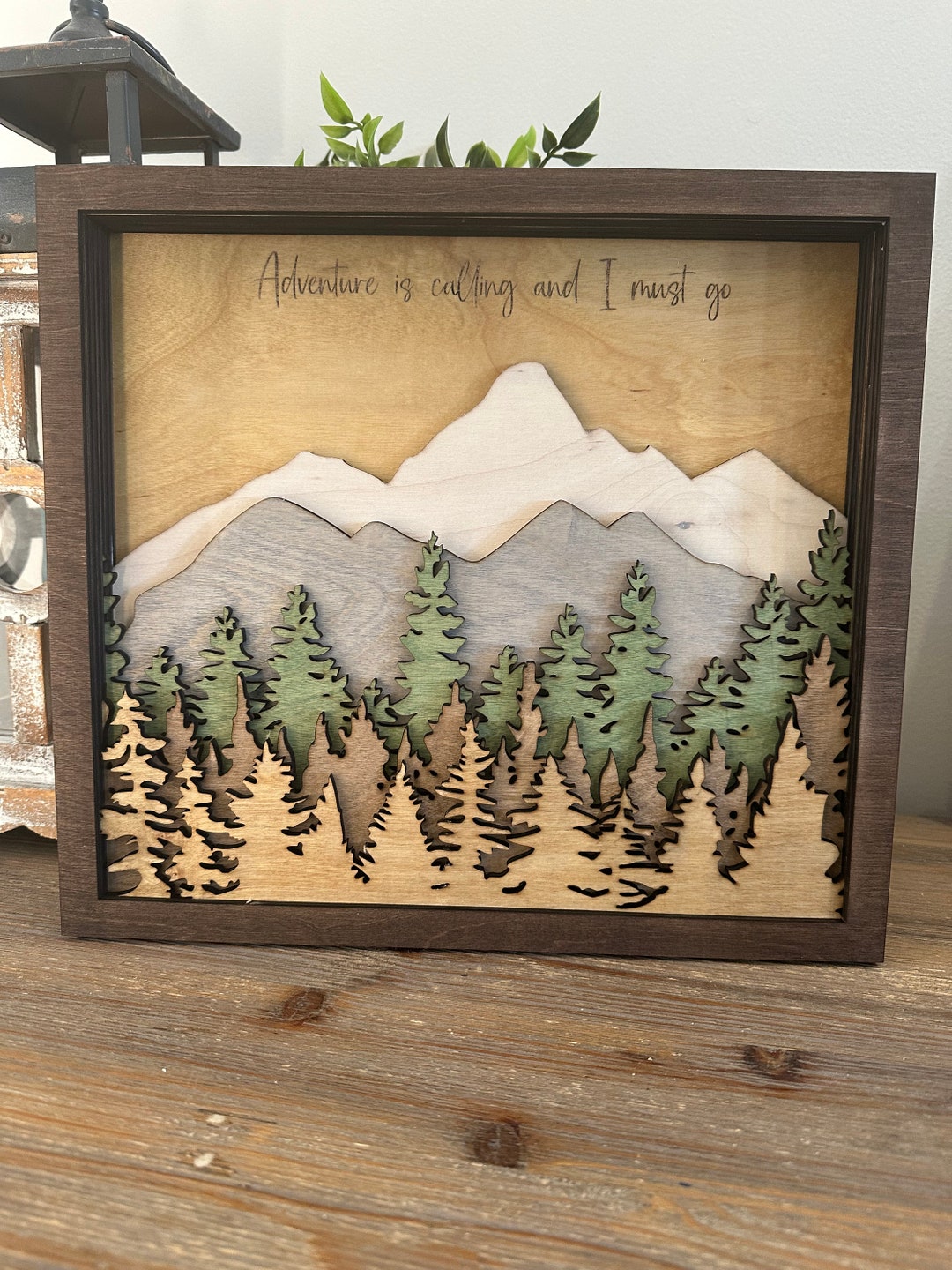 Adventure is Calling Layered Art - Etsy