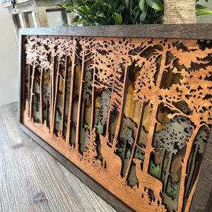 Forest Scene Layered Art - Etsy