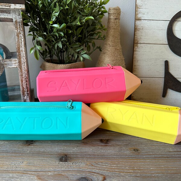 Silicone Pencil Cases - Etsy