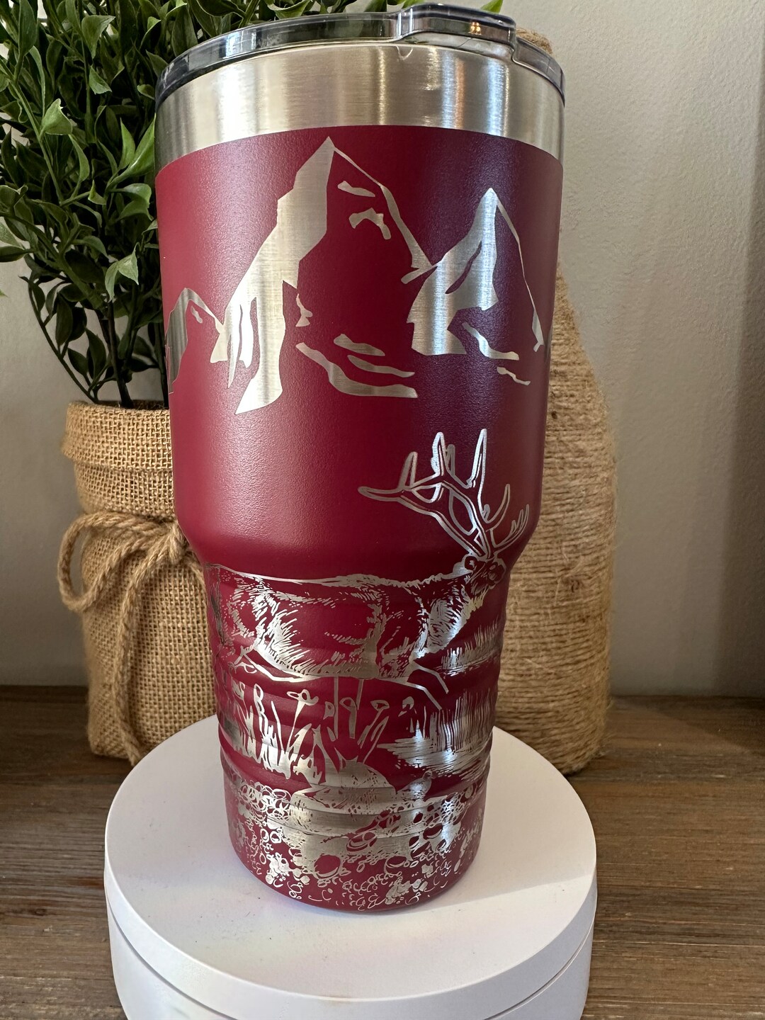 30oz Moose Mountain Scene Full Wrap - Etsy