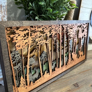 Forest Scene Layered Art - Etsy