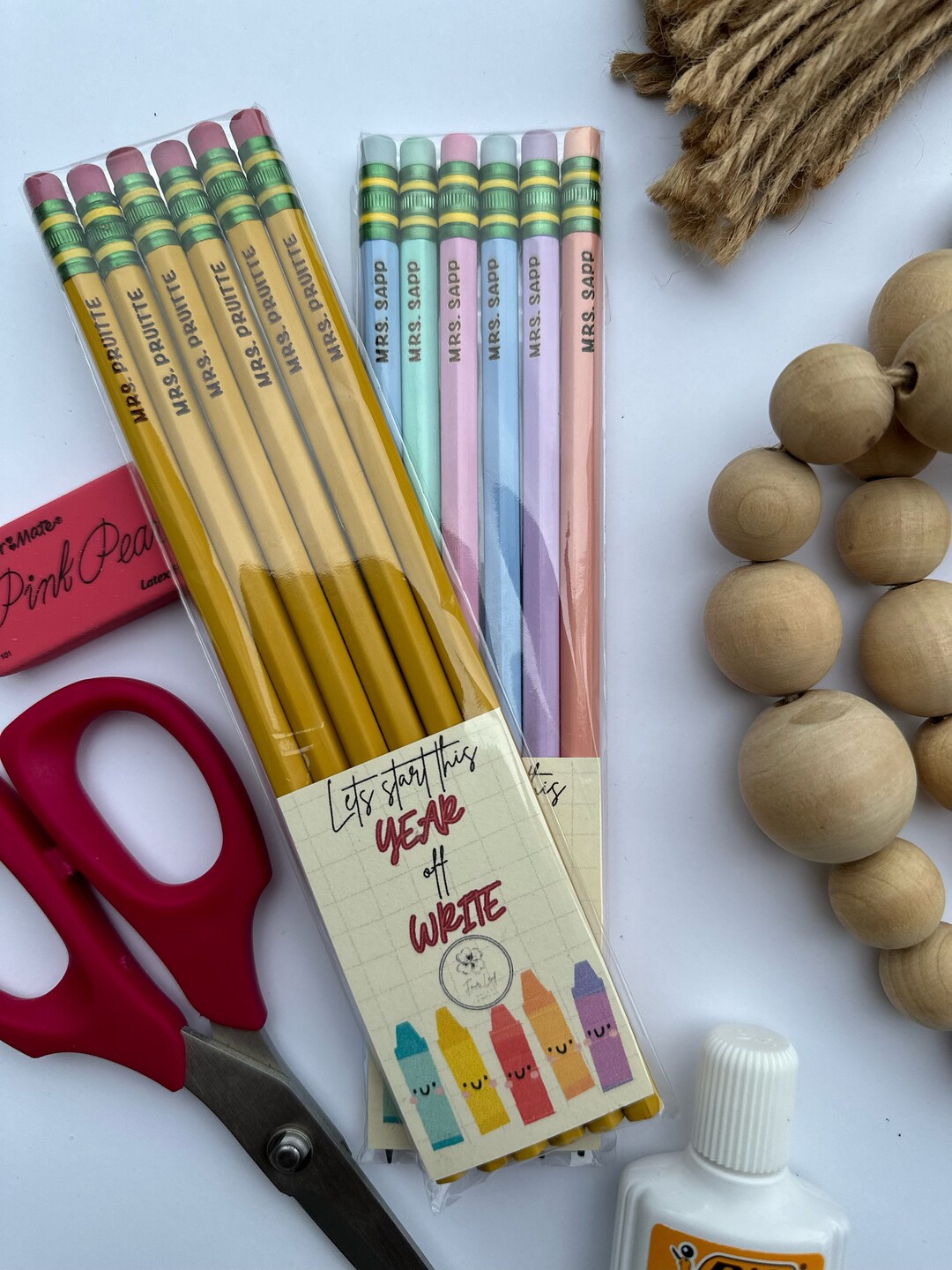 Custom Engraved Pencils 6 Pack - Etsy