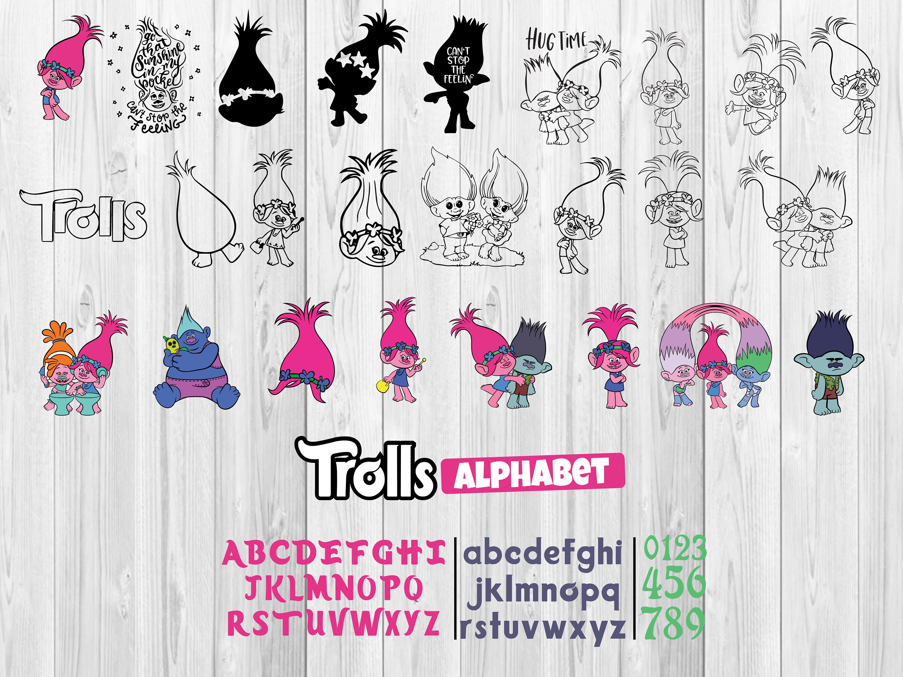 Trolls Svg Bundle Trolls Png Trolls Font Trolls Alphabet - Etsy Australia