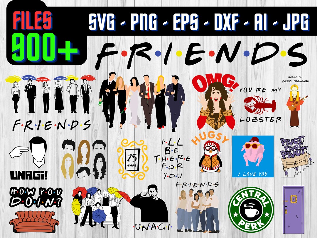 Friends Svg,friends TV Show Bundle, Layered Files,cricut Svg Files,svg ...