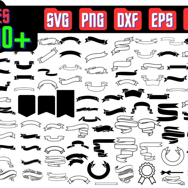 Ribbon Banner Svg - Etsy