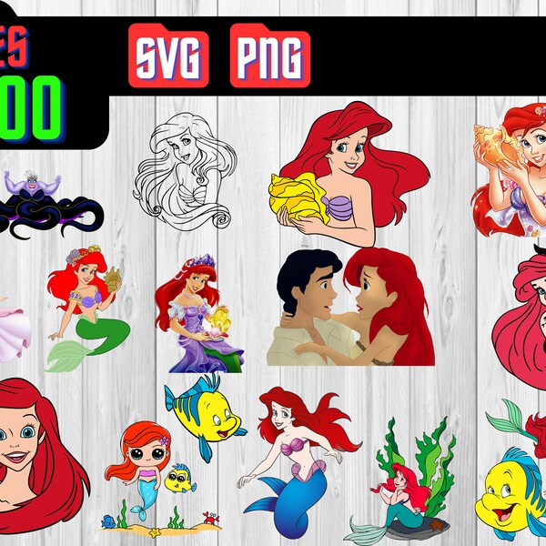 Ariel Svg - Etsy