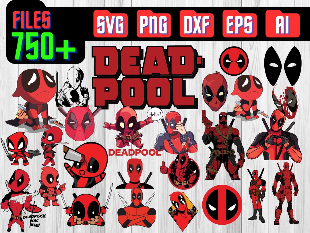 Deadpool Files, Deadpool Svg, Superhero Svg, Layered Files Svg, Png ...