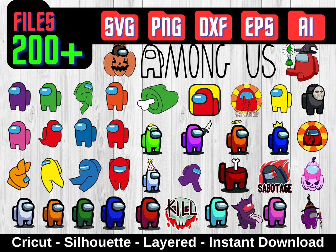 Among Us Svg Bundle Layered Item, Amongus Impasta, Game Impostor ...