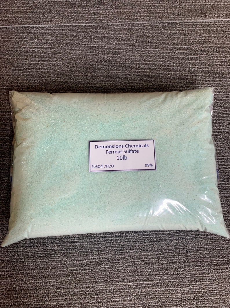 Ferrous Sulfate Heptahydrate 99% Pure Powder 10lb Bag - Etsy