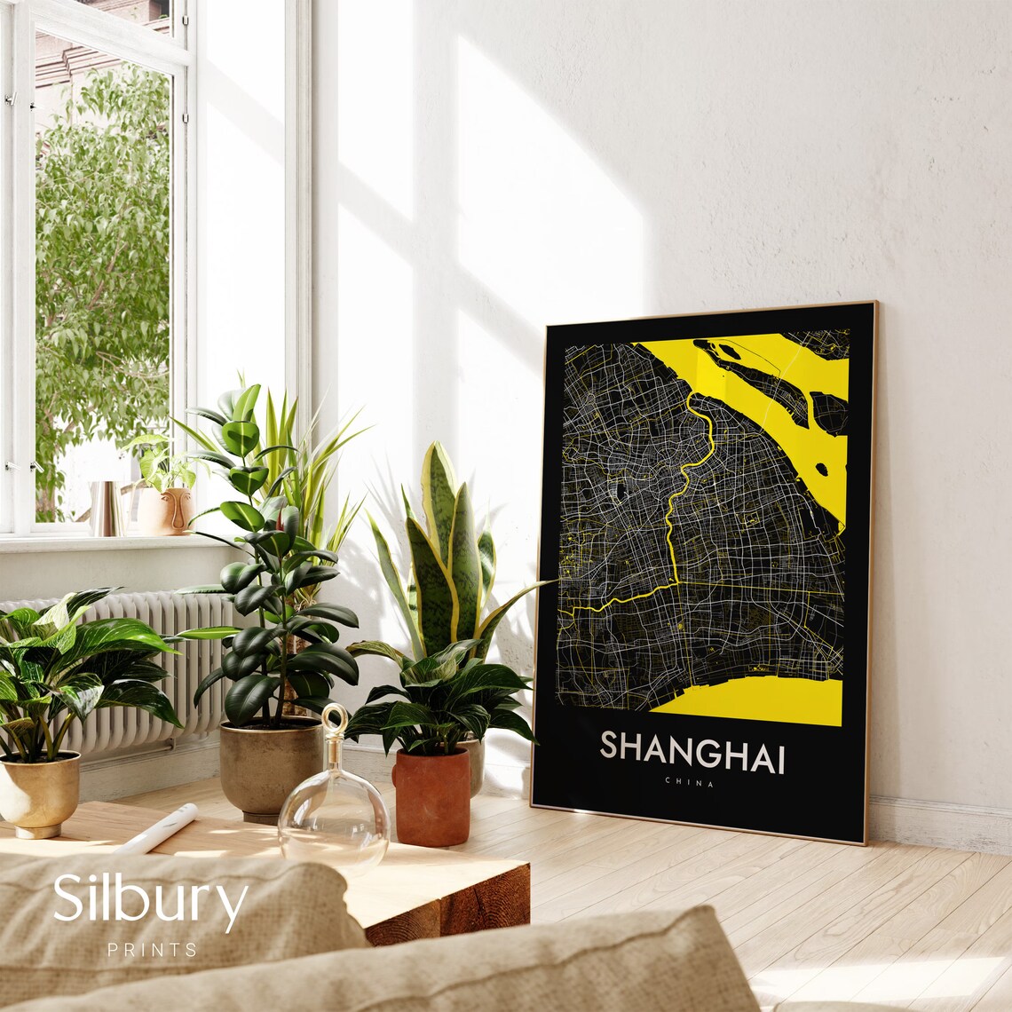 Shanghai Map Print, Shanghai Street Map Poster, Map of Shanghai Wall ...