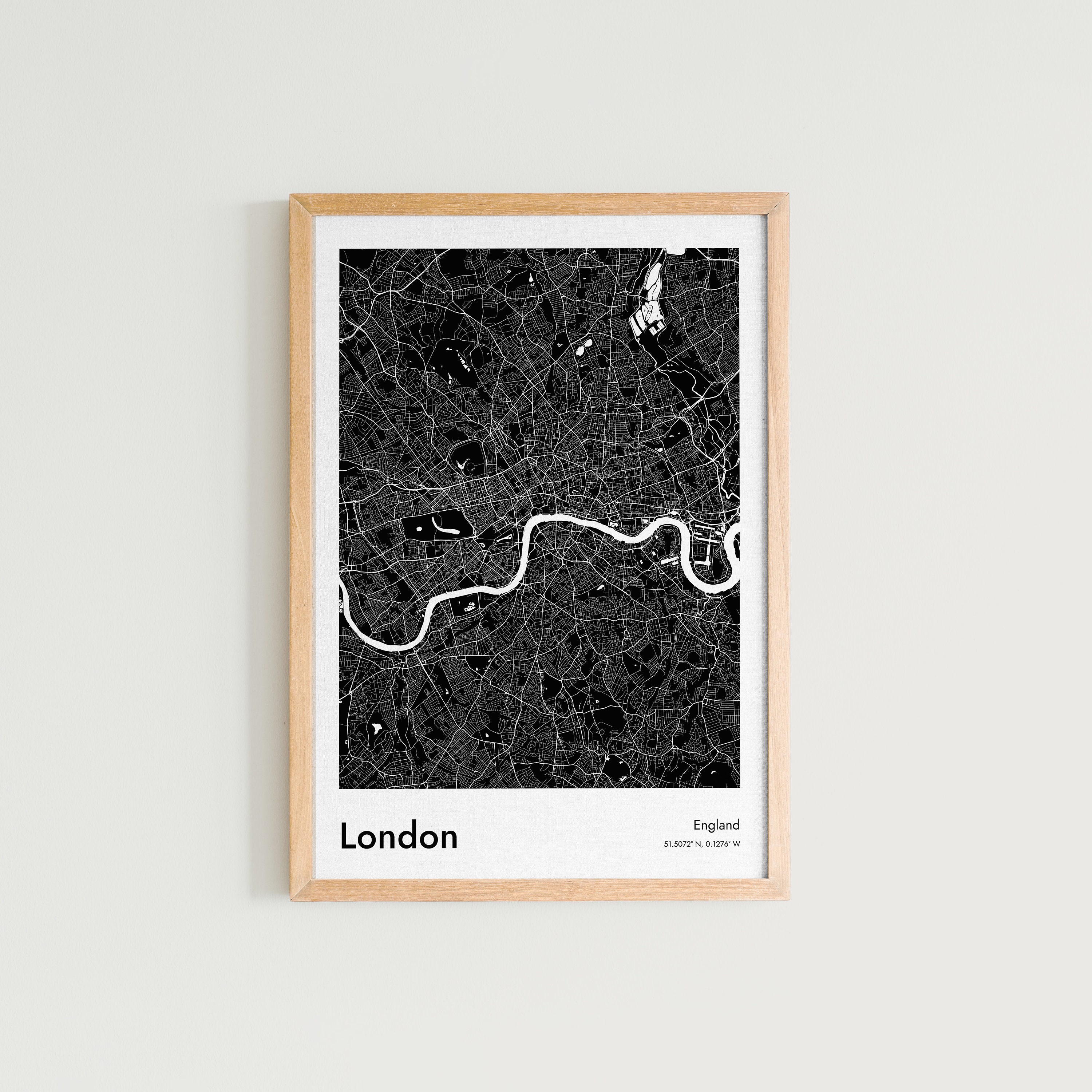 London Map Print, London Street Map Poster, Map of London Wall Art ...