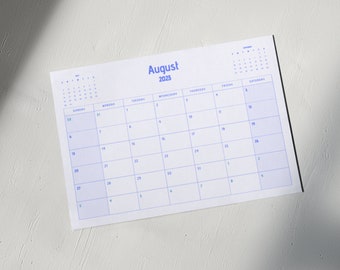 Violet Purple 2023 2024 School Year Printable Monthly Calendar With ...