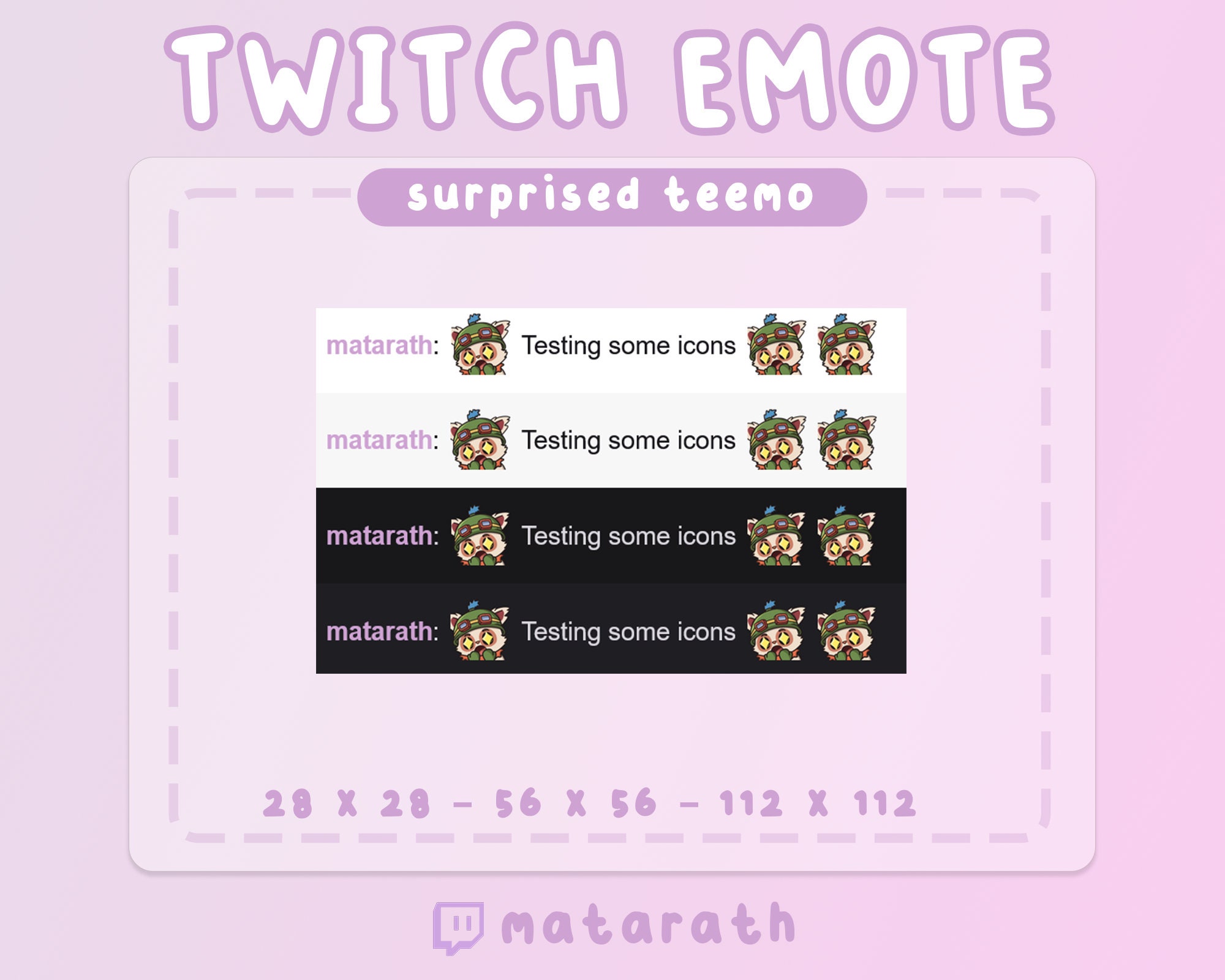 Twitch Emote, League of Legends/teemo Emote: Surprise and Starry-eyed ...