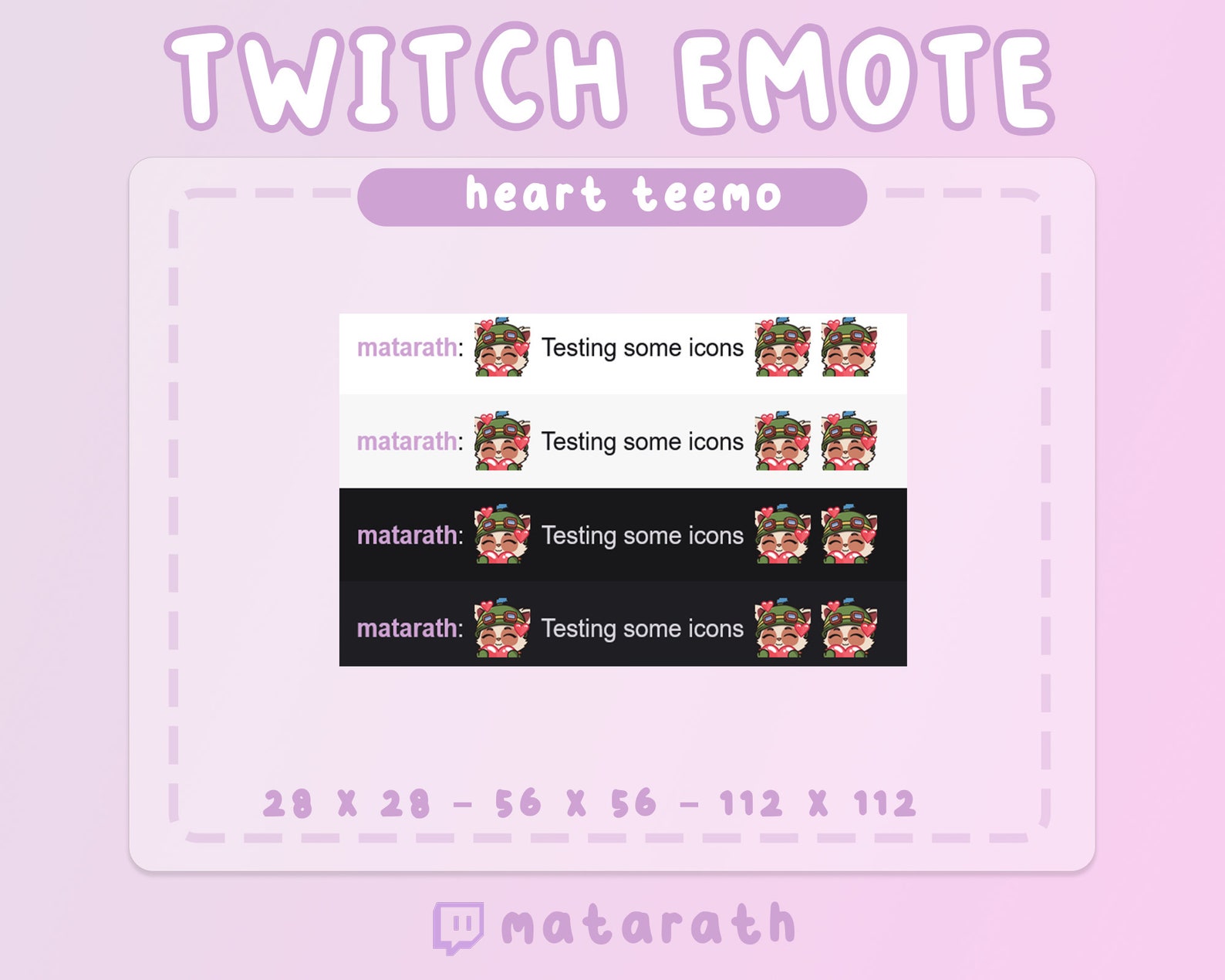 Twitch Emote, League of Legends/teemo Emote: Heart, Love, Happy! - Etsy