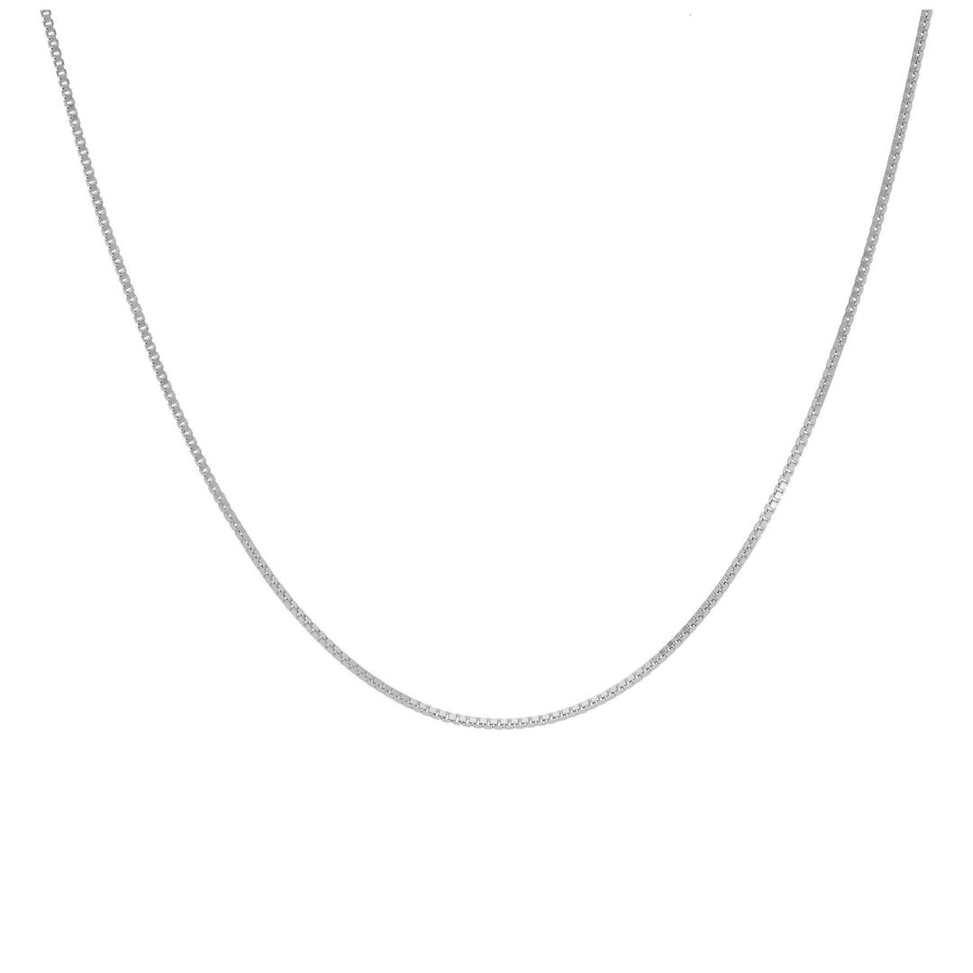 9ct White Gold Fine Box Chain Necklace - 16 - 20 Inches - Etsy UK