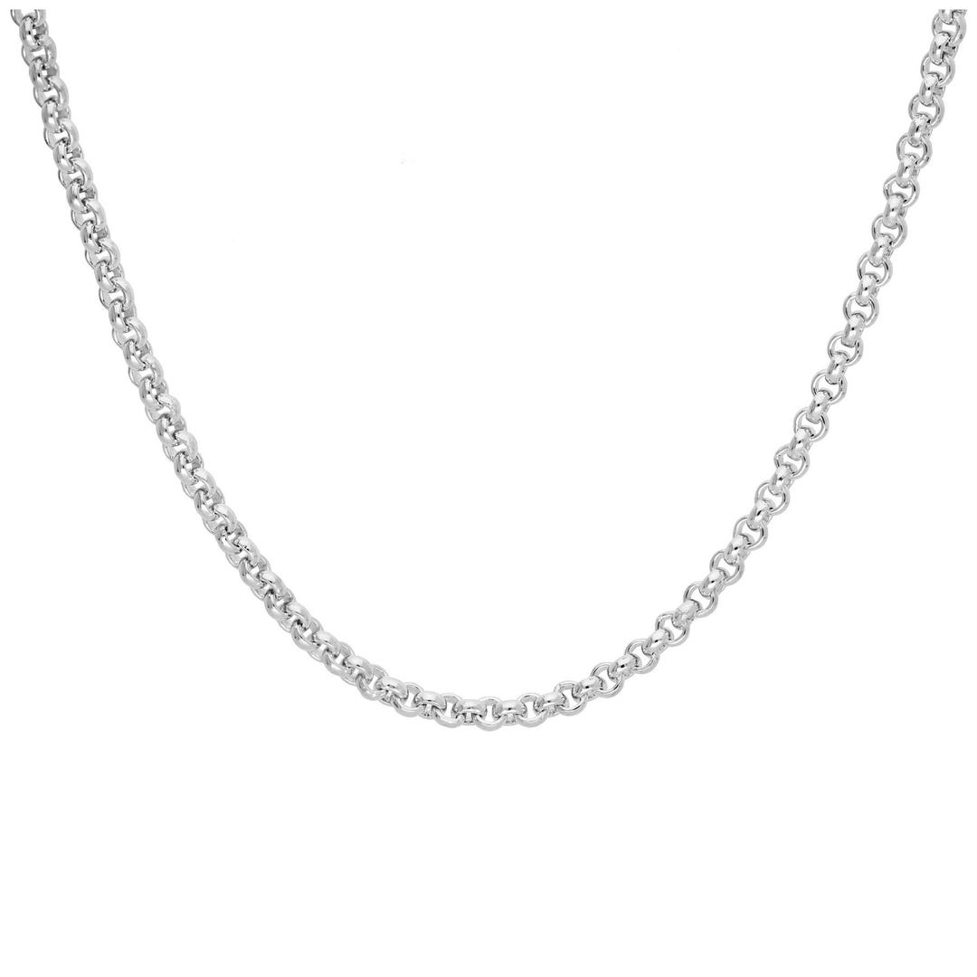 Sterling Silver Rolo Link Chain Necklace 20 Inches - Etsy