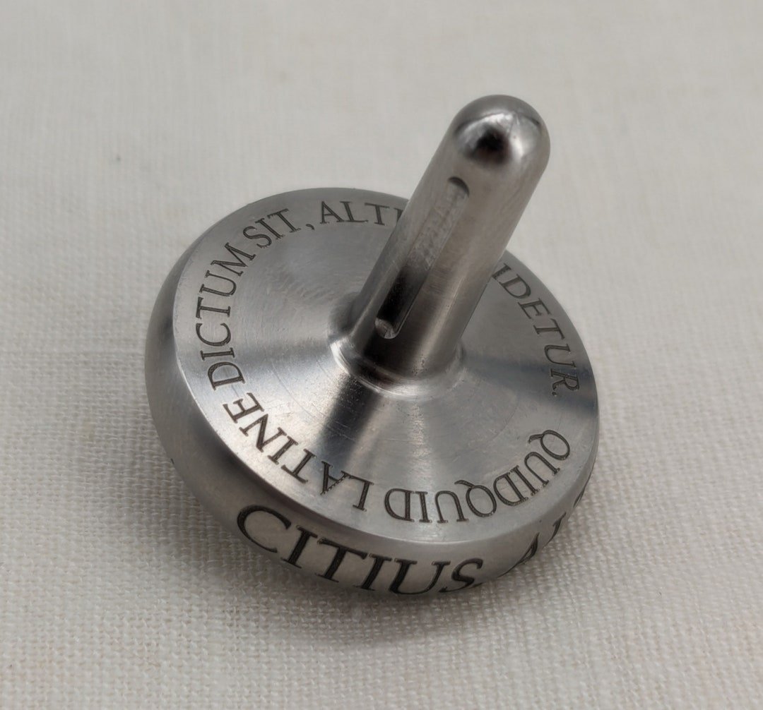 5 Minute Top, W Your Engraving on 2 Surfaces, Both the Top Surface and ...