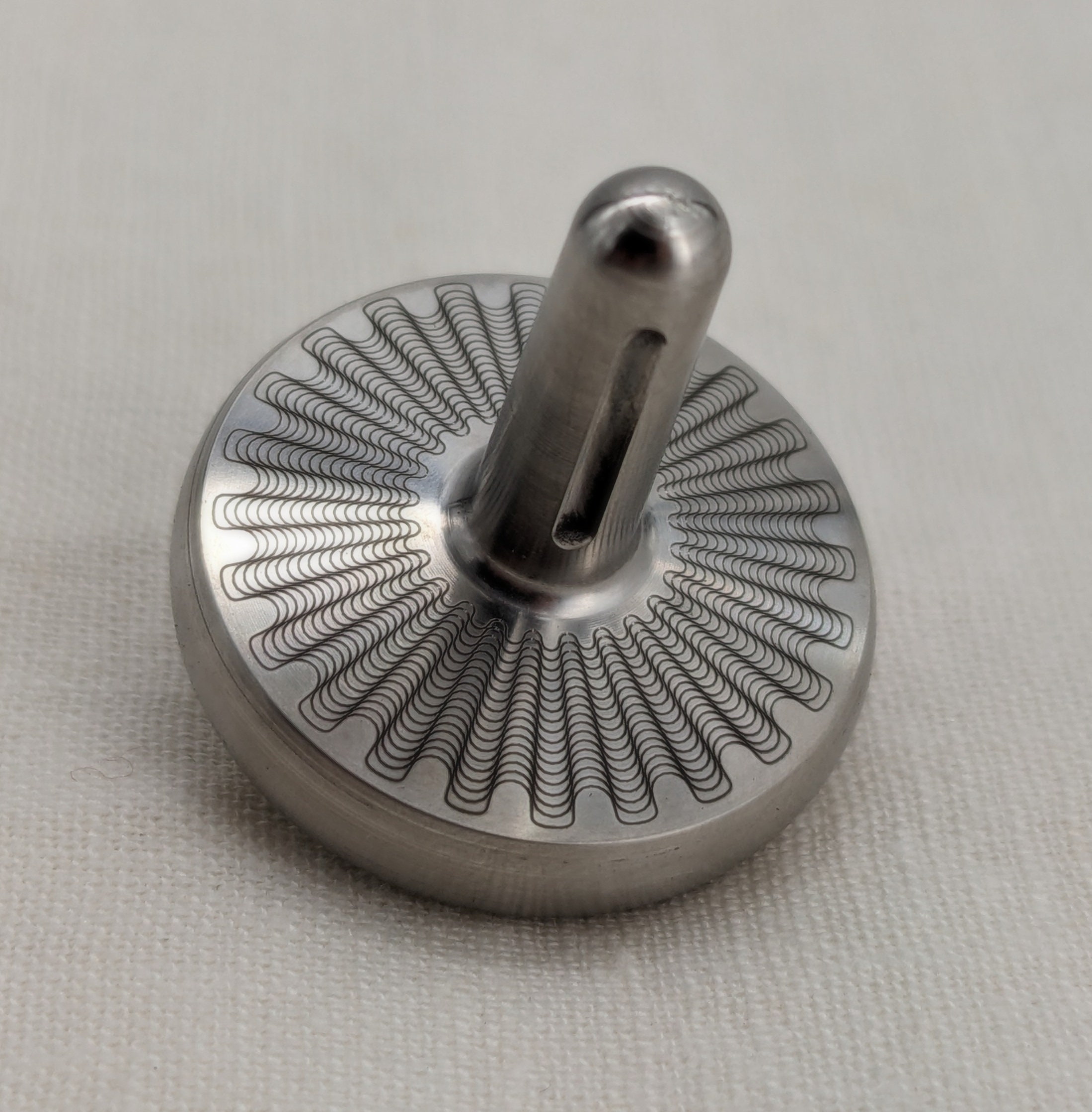 5 Minute Spin Top, Engraved With Waves - Etsy