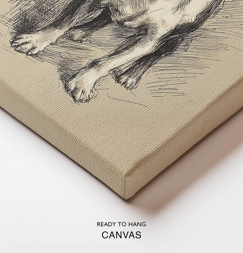 Boston Terrier Pencil Sketch, Standing Dog Art, American Gentleman ...