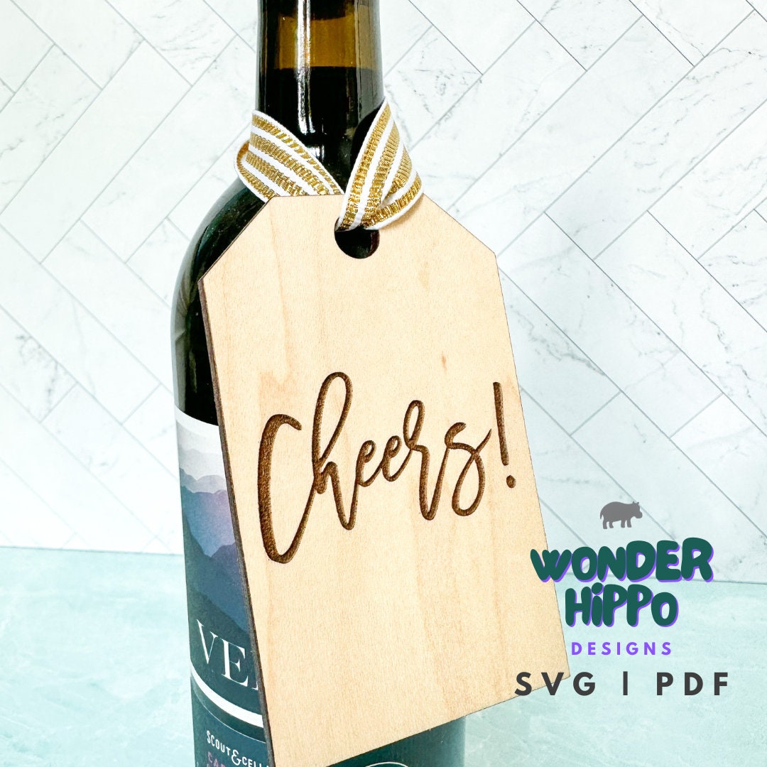Wine Tags for Laser Cutting or Cricut Set of 3 Wine Tag SVG File Wine ...