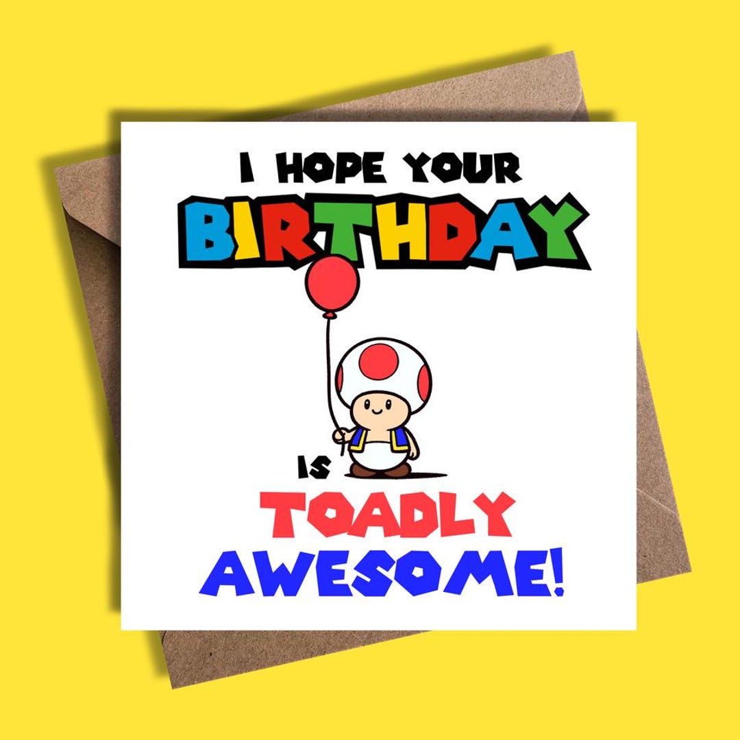 Toad Birthday Card: Funny Personalized Card - Etsy