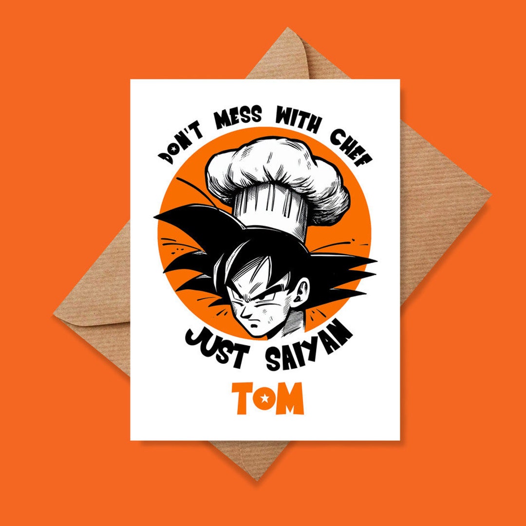 Goku Birthday Card Personalised Birthday Card Birthday Card Personalisation Personalised