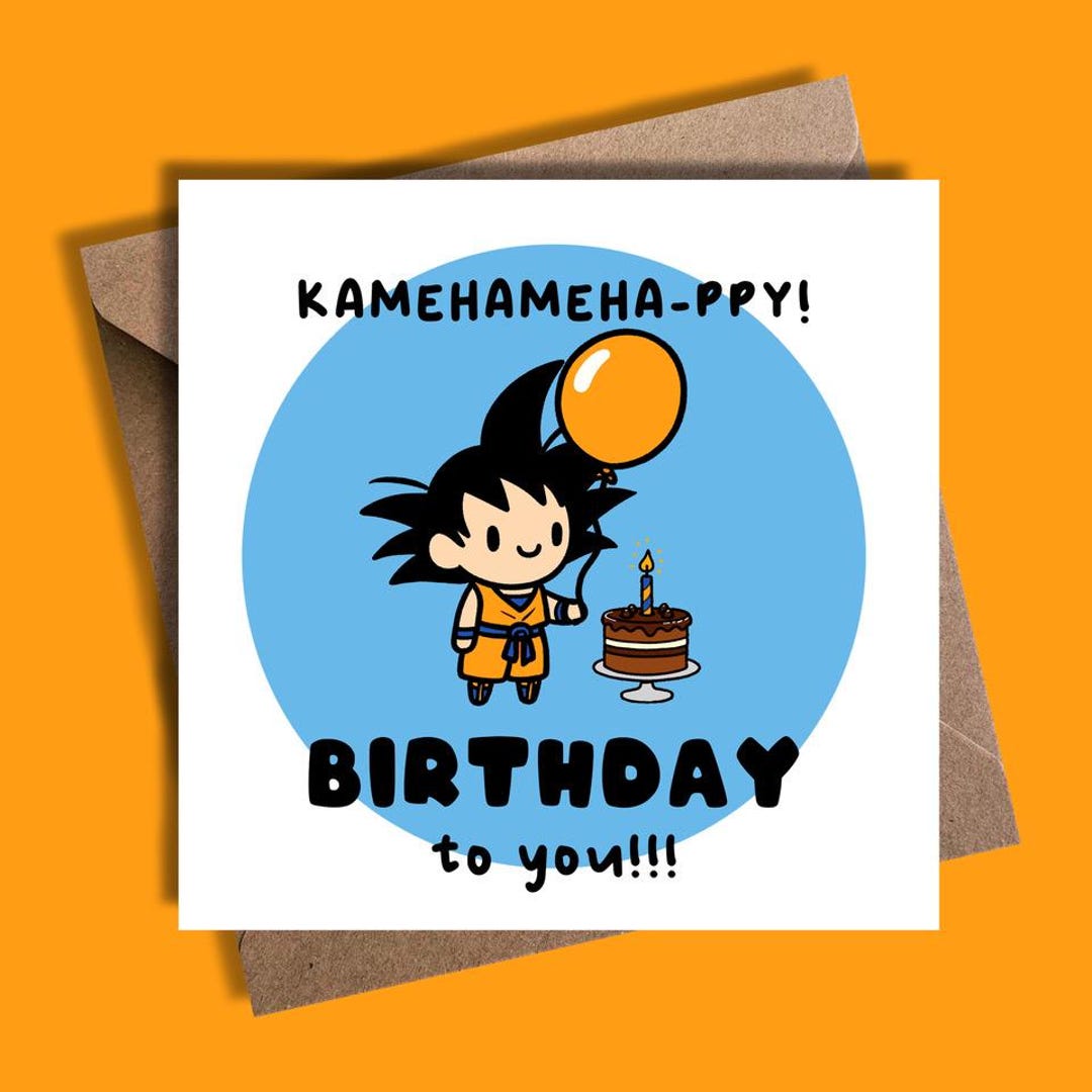 Goku Birthday Card: Dragon Ball Fan, Personalised Inside - Etsy
