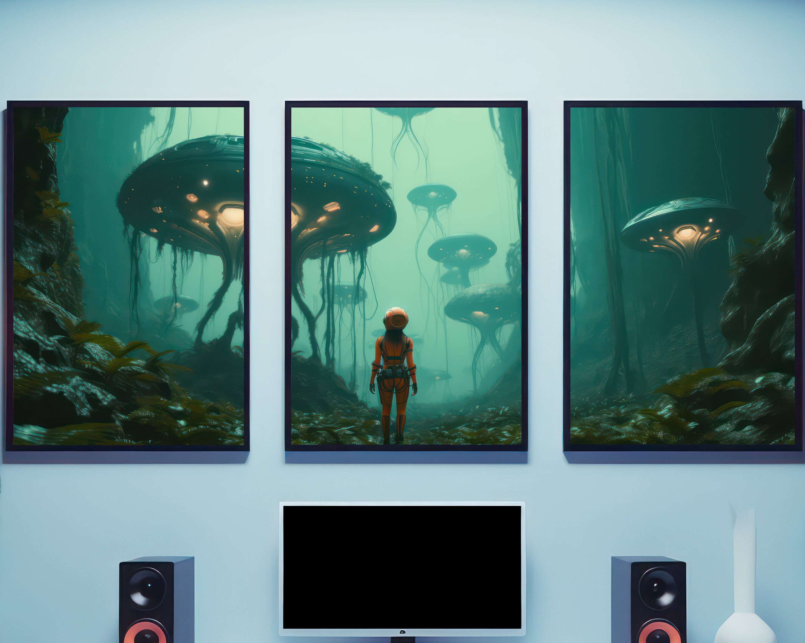 Starfield Inspired Gaming Room Wall Art Set of 3 Poster - Etsy