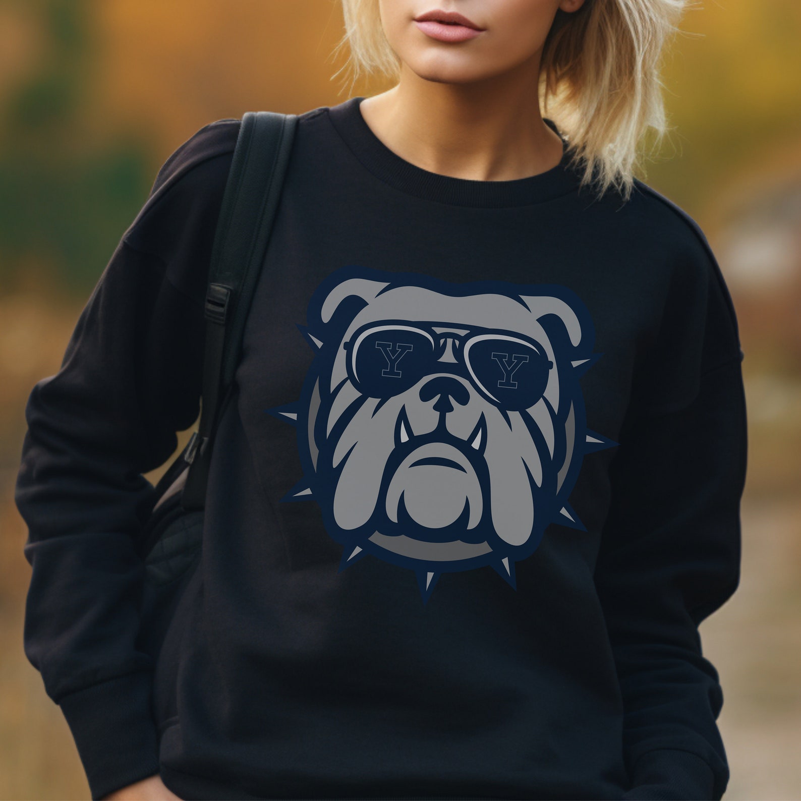 Yale Bulldog Sweatshirt | Handsome Dan Wearing Sunglasses | Gift for ...