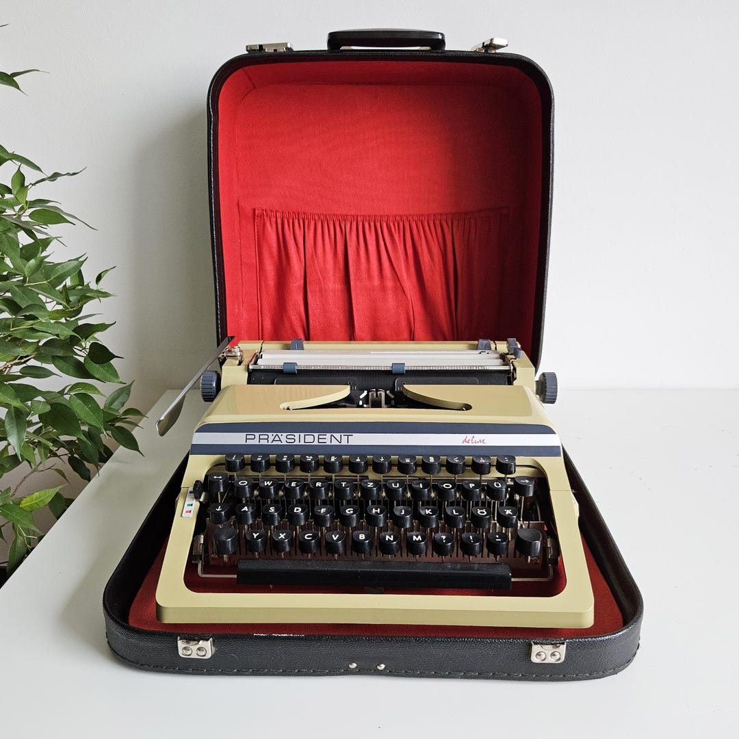 Vintage Präsident De Luxe - Portable Working Typewriter, 1980s - Etsy