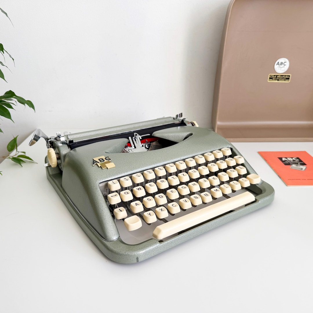 Working Typewriter - ABC Portable, Professionally Maintained, 1960s - Etsy