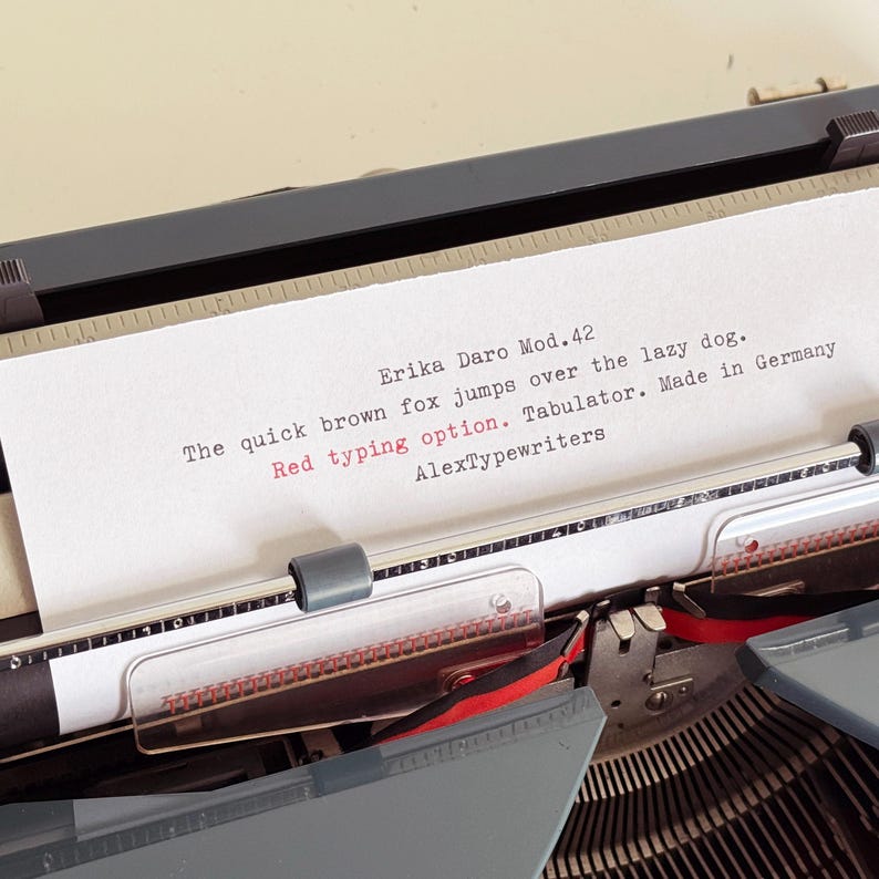 Erika Daro - Portable Vintage Working Typewriter, 1970s, Fully Serviced ...
