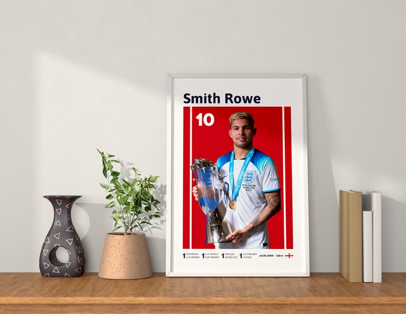 European U-21 Champion Emile Smith Rowe Poster - Etsy