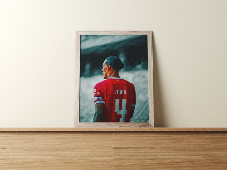 Virgil Van Dijk Liverpool Poster, Liverpool's New Skipper, Virgil Van ...