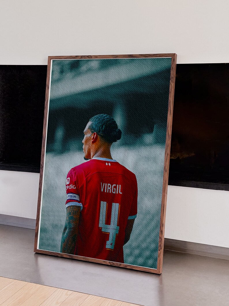 Virgil Van Dijk Liverpool Poster, Liverpool's New Skipper, Virgil Van ...