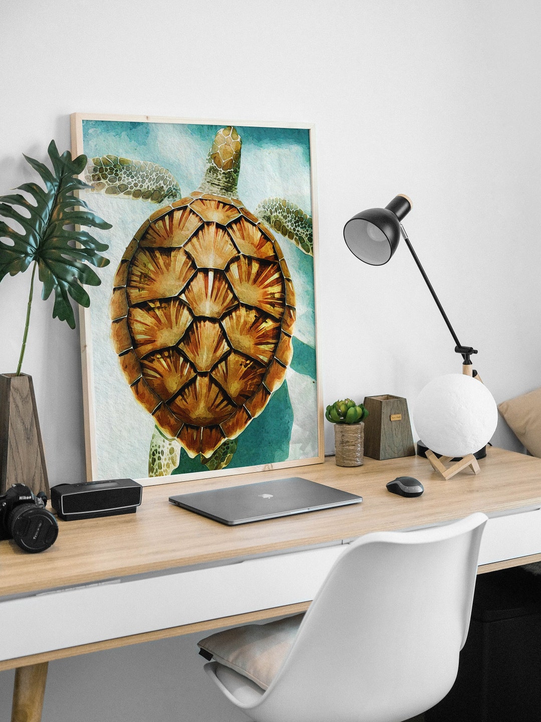 Printable Watercolor Sea Turtle Wall Art, Fish Poster, Ocean Wall Art ...