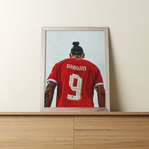 Darwin Nunez Liverpool Poster, Liverpool's New Number 9, Darwin Nunez ...