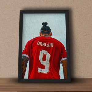 Darwin Nunez Liverpool Poster, Liverpool's New Number 9, Darwin Nunez ...