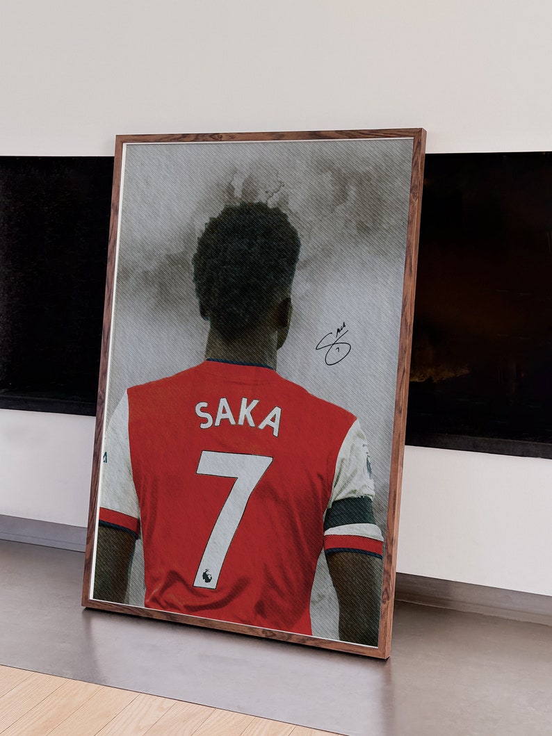 Bukayo Saka Arsenal Poster, Arsenal Number 7, Bukayo Saka Print ...