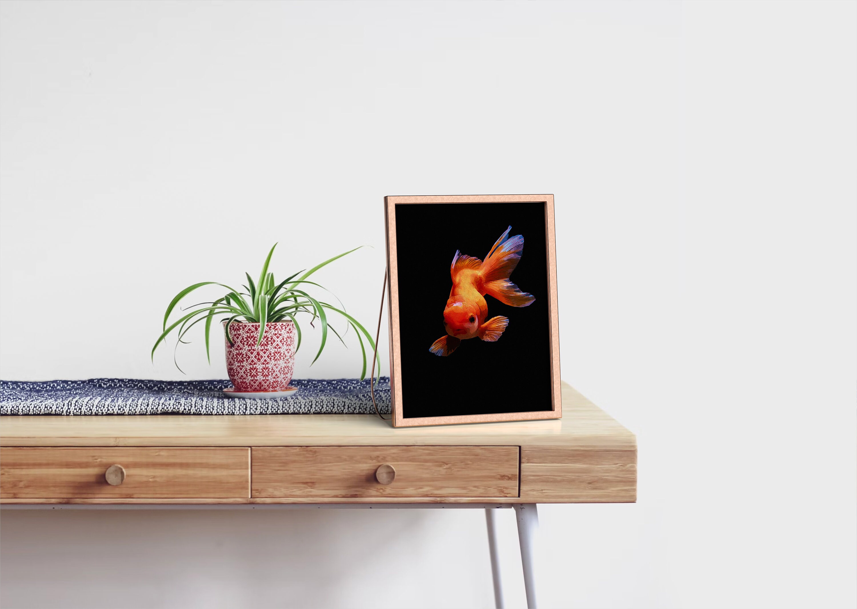 Printable Watercolor Goldfish Decor, Fish Poster, Ocean Wall Art ...