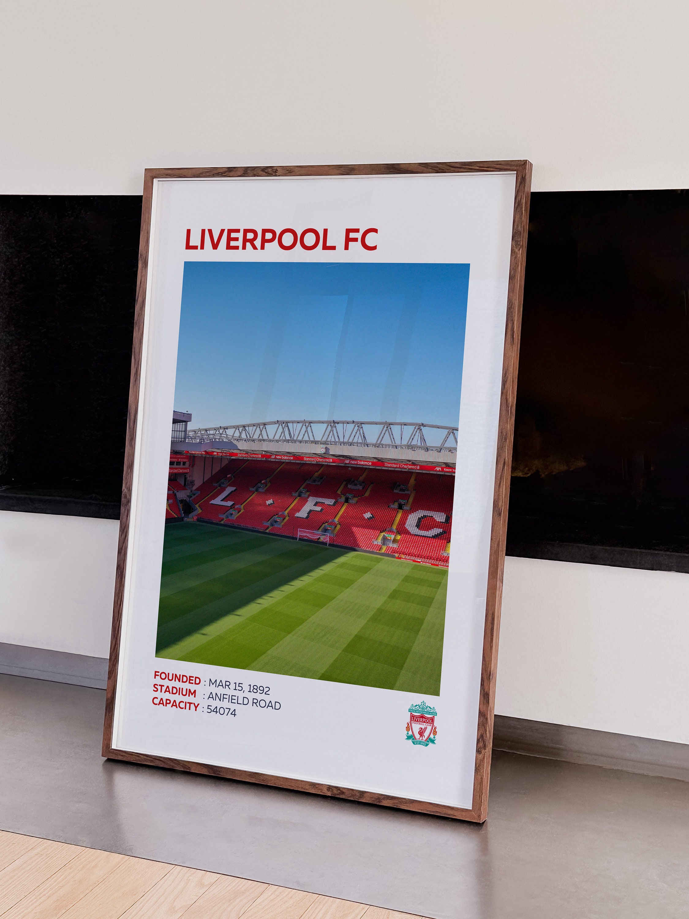 Liverpool FC Poster, Football Poster Print, Anfield Stadium Print ...