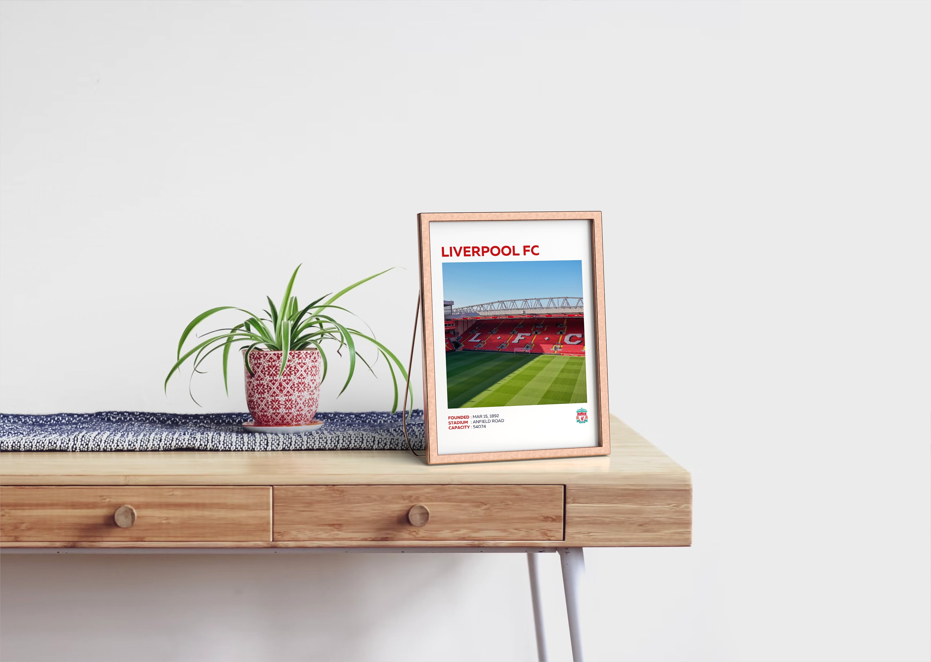 Liverpool FC Poster, Football Poster Print, Anfield Stadium Print ...