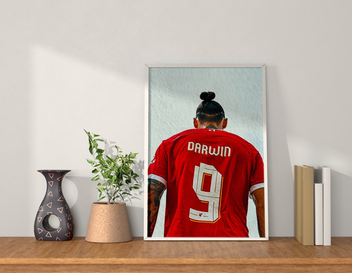 Darwin Nunez Liverpool Poster, Liverpool's New Number 9, Darwin Nunez ...