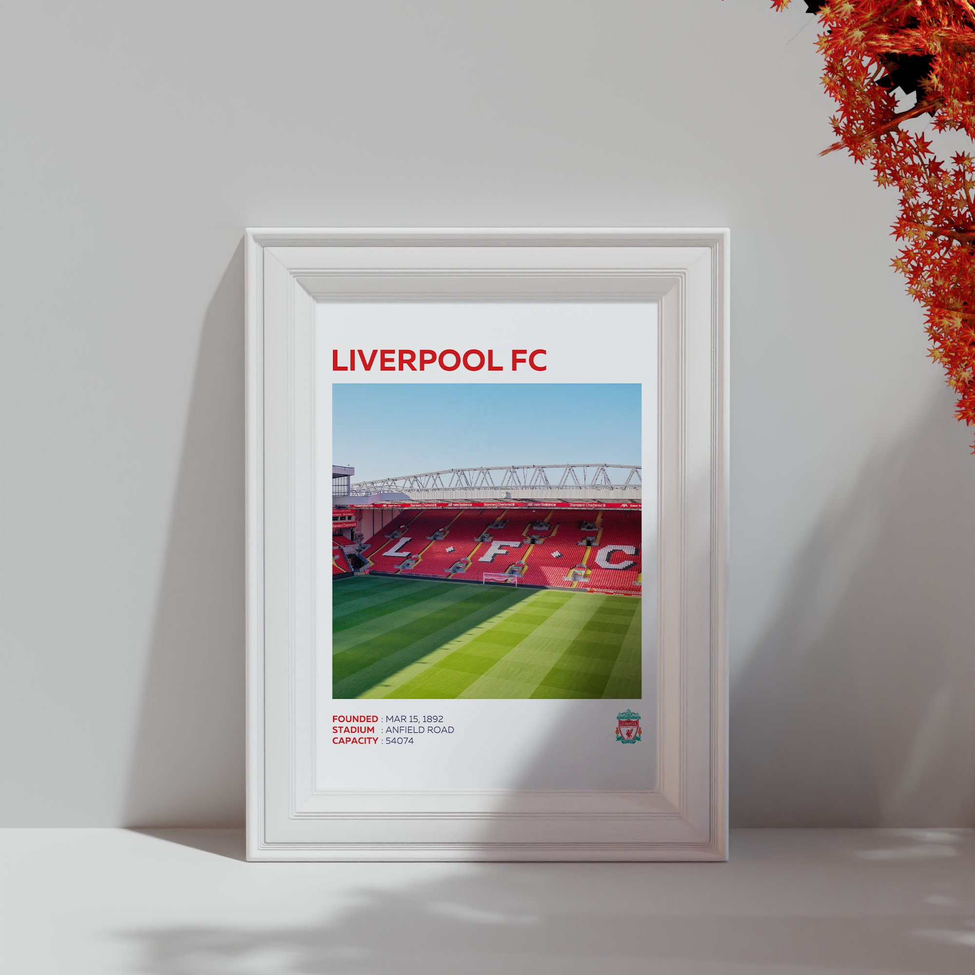 Liverpool FC Poster, Football Poster Print, Anfield Stadium Print ...