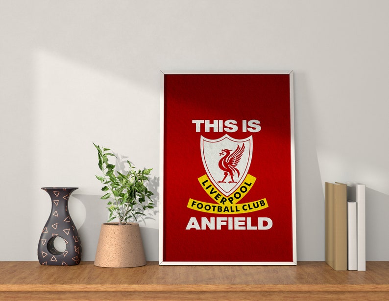 This is Anfield Sign Poster, Liverpool FC Poster, Football Poster Print ...